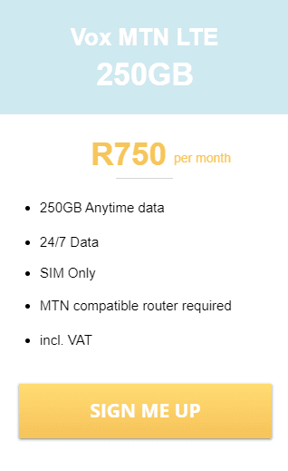 Month-to-month Vox MTN LTE deals